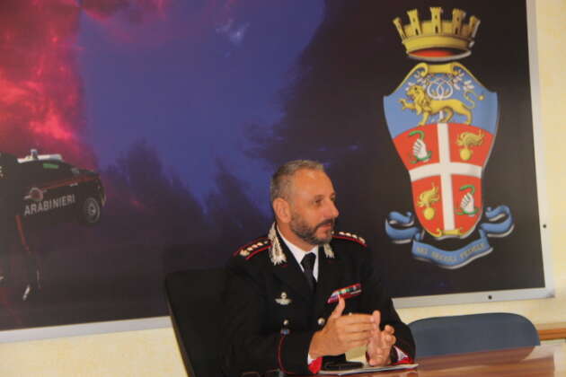 Momento dei saluti all'Arma dei Carabinieri: Passafiume, Madaro e ...